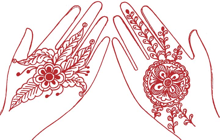 CLIP ARTS AND IMAGES OF INDIA: Mehandhi ( Marudhani )