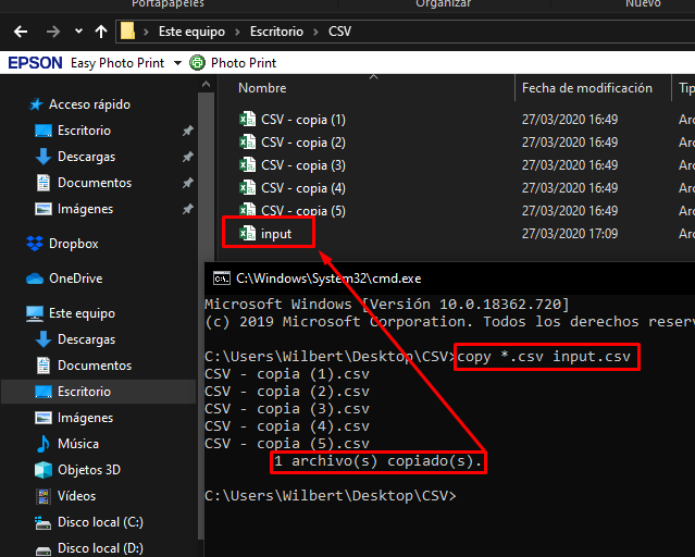 Excel Consultor: Unir varios archivos CSV usando CMD