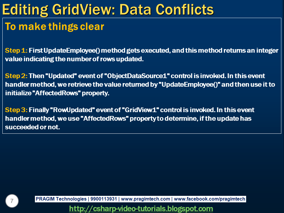 Sql Server Net And C Video Tutorial Part 20 Keep Gridview In Edit Mode When Update Fails