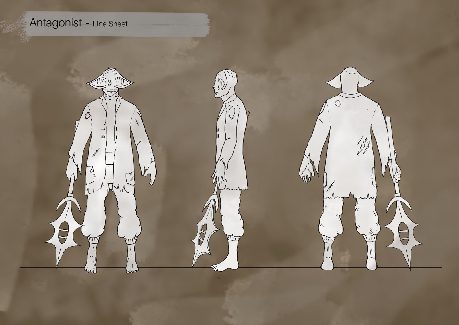Computer Arts Practice: Antagonist Line Sheet