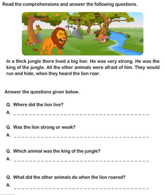 Read the Comprehension and answer the questions