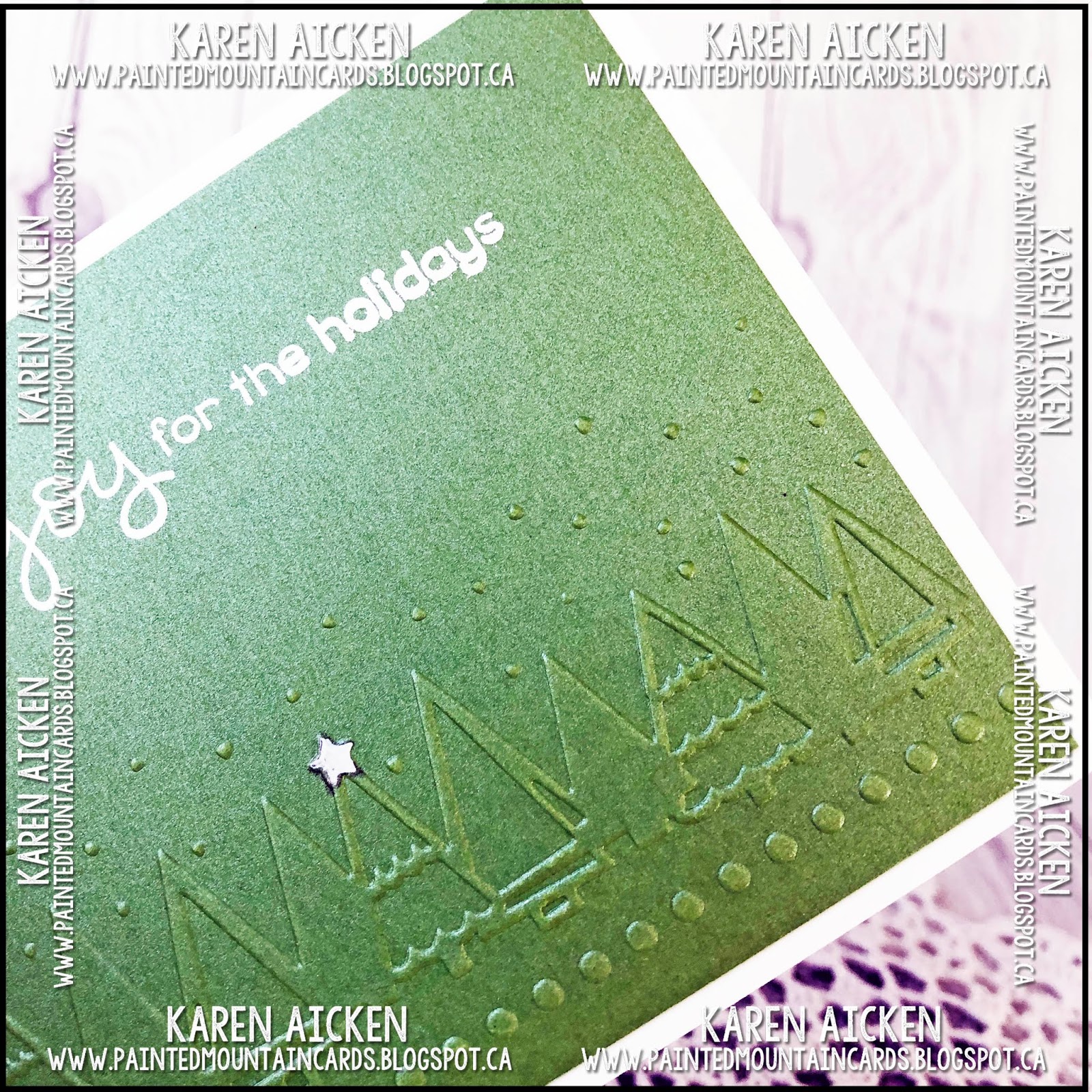 Painted Mountain Cards: Rainbow Trees Christmas Pop Up Card