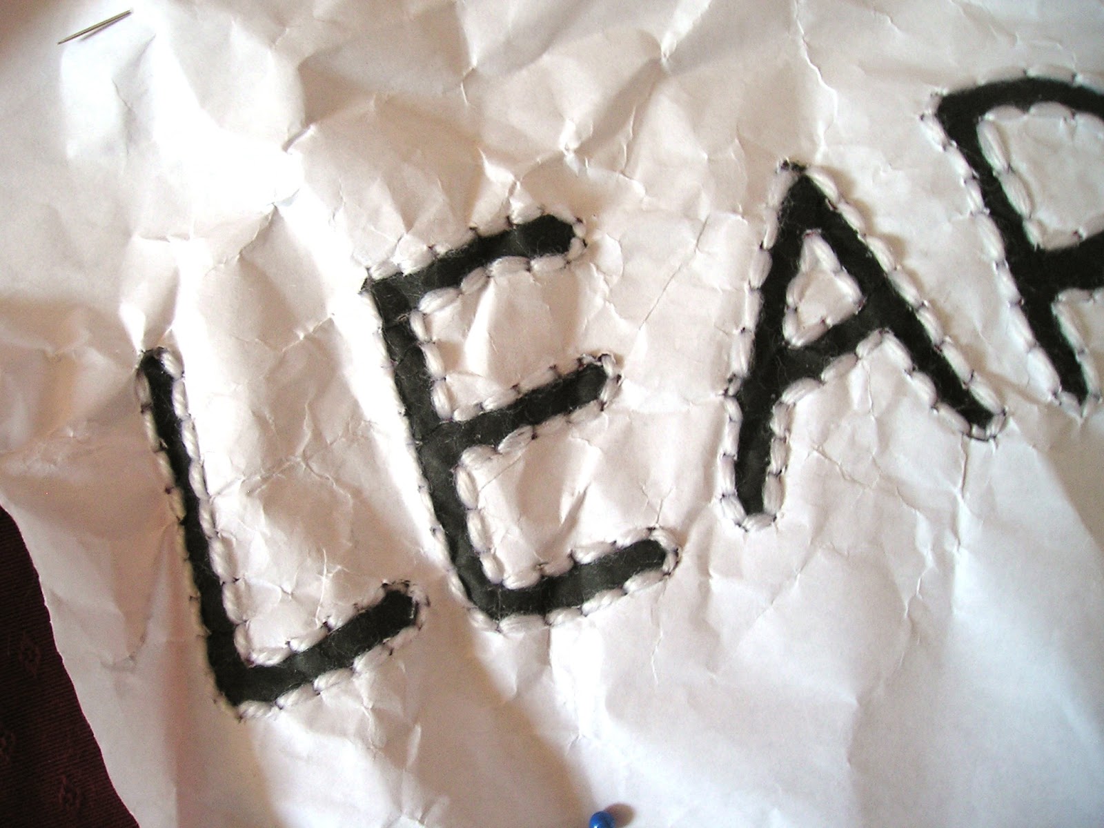 Crafts from a Ravenclaw: DIY: Stitched Writing Cushion