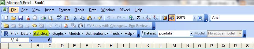Statistical Analysis Of Data Using Excel Principal Component Analysis In Excel Using Rexcel