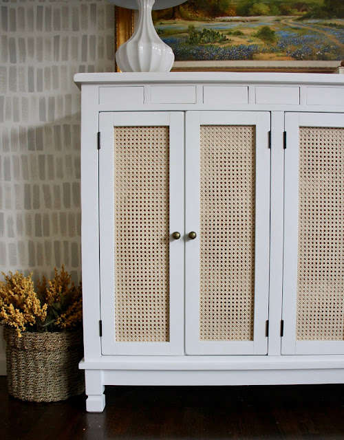 Wonderfully Made: Cane Cabinet Makeover!