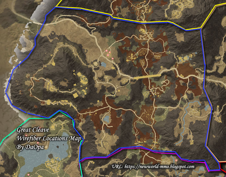 New World: Great Cleave wirefiber map