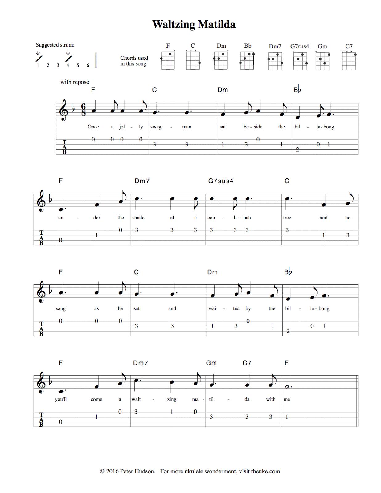 K a l e u k e l e l e: Waltzing Matilda