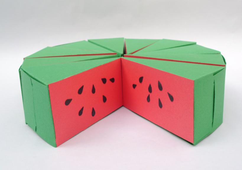 Handmade Paper-Heaven: Watermelon slice cake favor boxes / Cutii ...