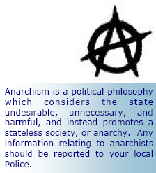 No anarchy in the UK, police advise people to grass up anarchists