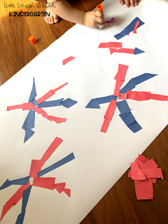 Once they had paper cut up they took their glue and glued pieces onto ...