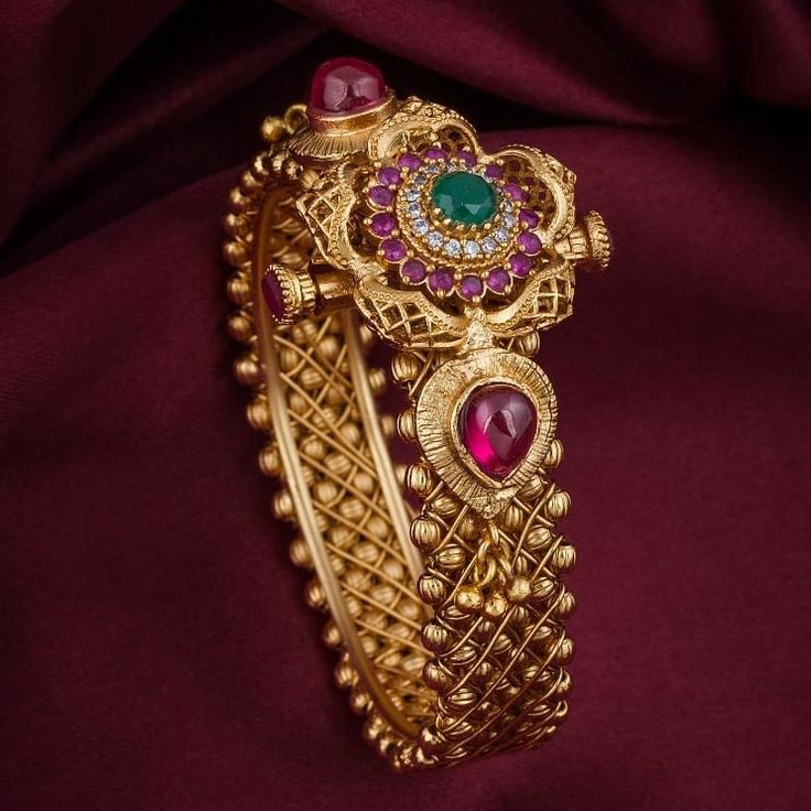 Designer golden kada bangles