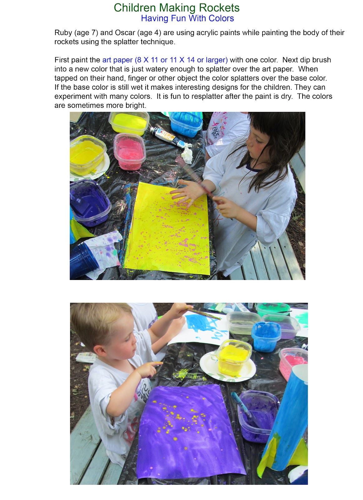 creating with children: Making Rockets With Children