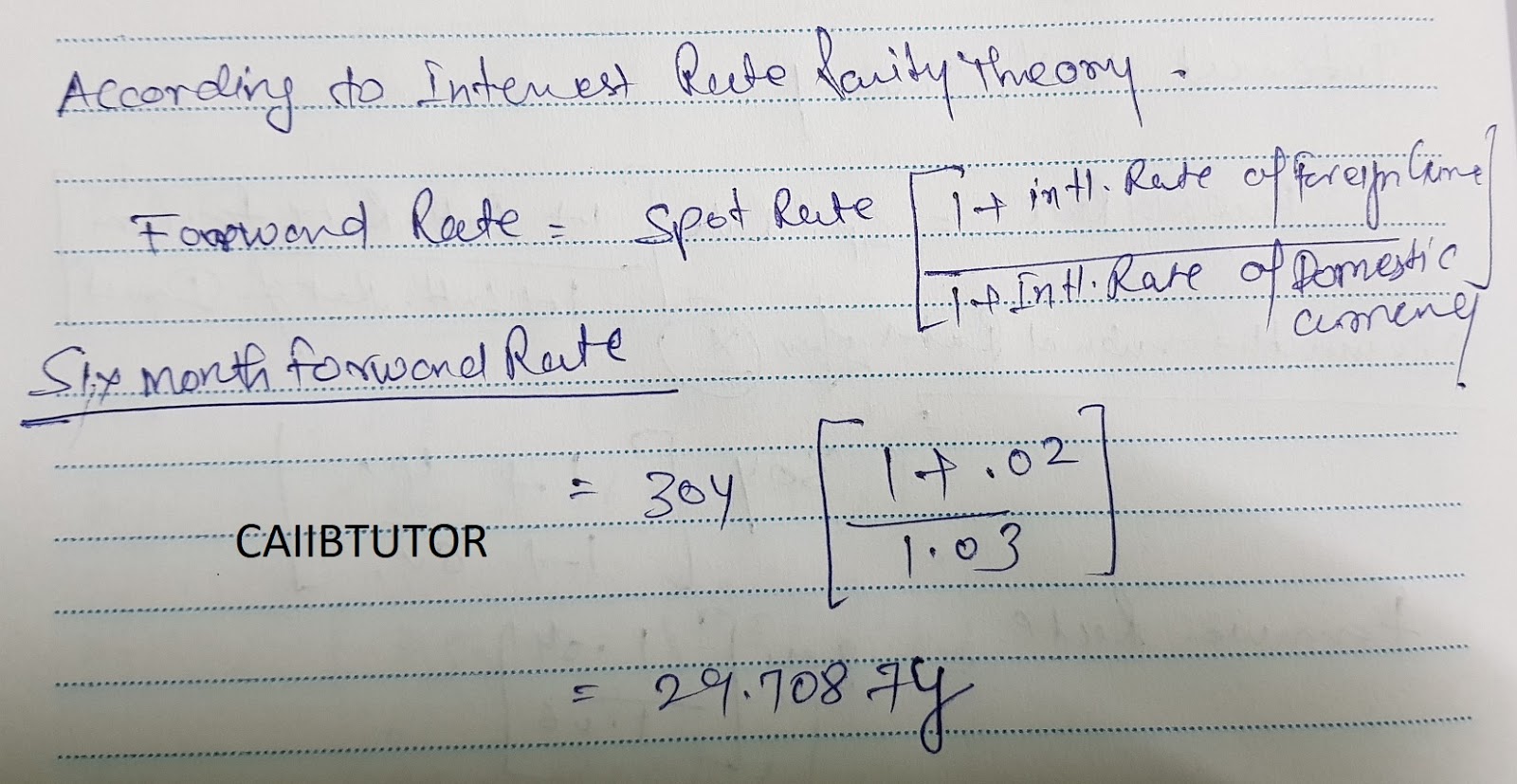 Resource Of Caiib Numerical Problem Interest Rate Parity Theory
