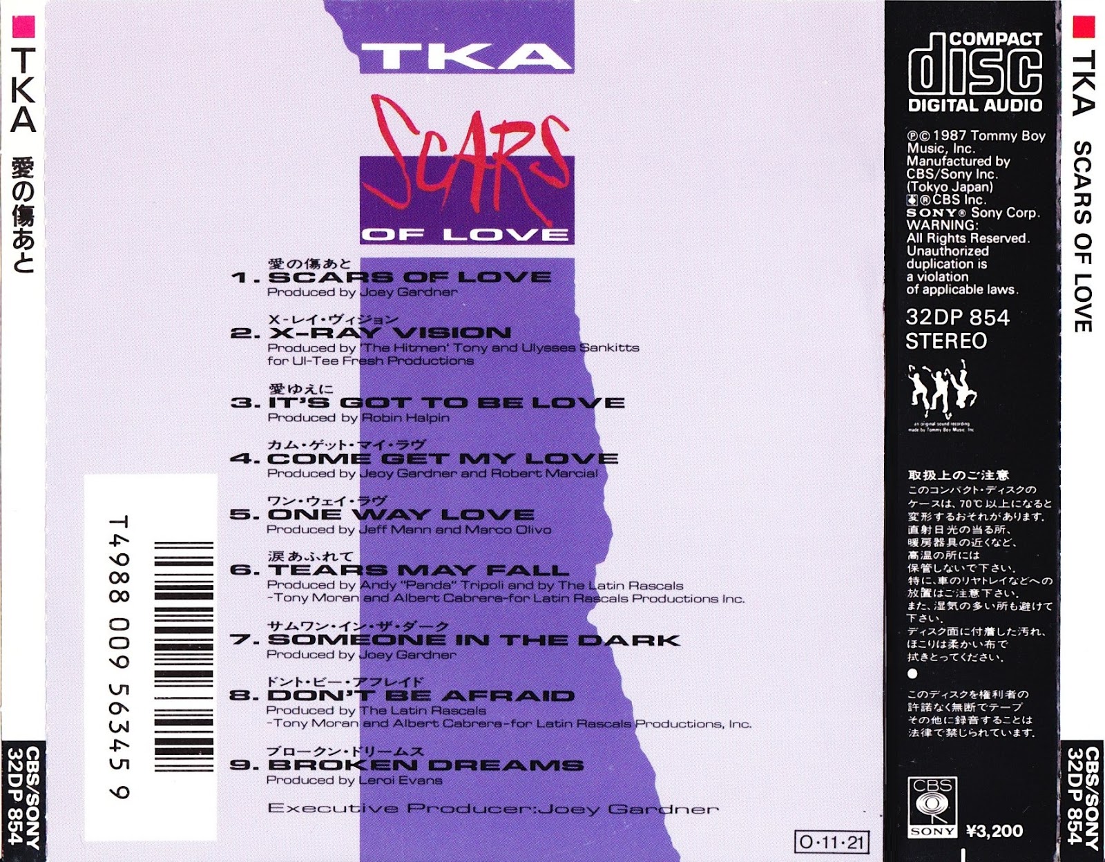 Seja Bem Vindo: TKA - Scars Of Love (CDA-1987)