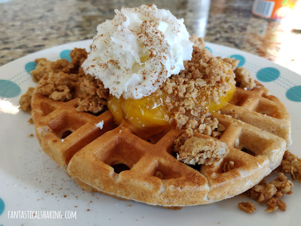 Fantastical Sharing of Recipes: Peach Crumble Waffles