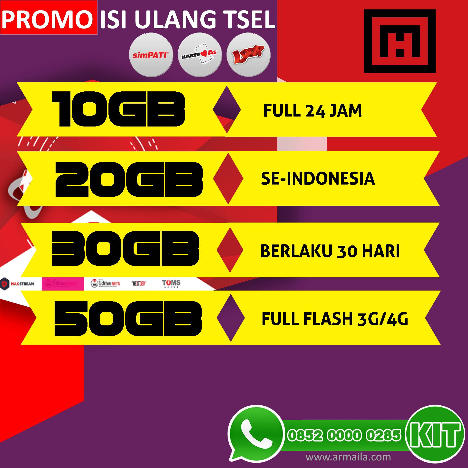 KUOTA INTERNET TELKOMSEL - ARMAILA.com