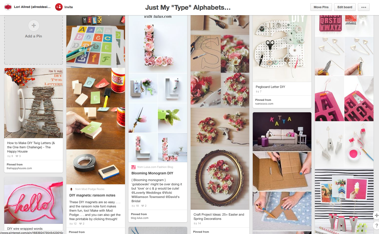 Allred Design Blog: Inspired by Pinterest: Blooming Monograms