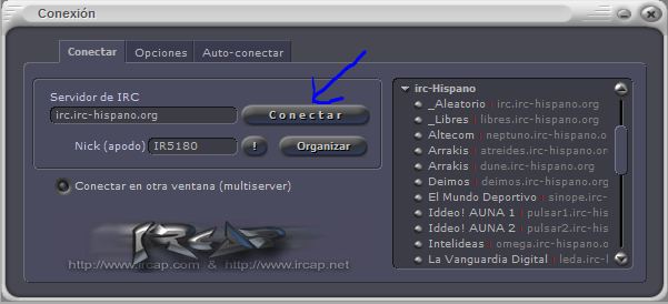 Relatos para todos.: Tutorial. Como usar el Ircap para chatear en el ...