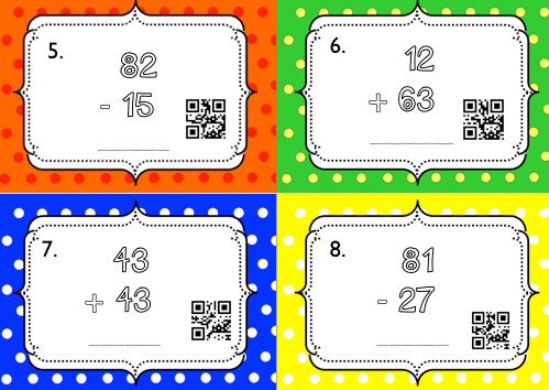 Table Talk with C and C: Addition & Subtraction with QR Codes!