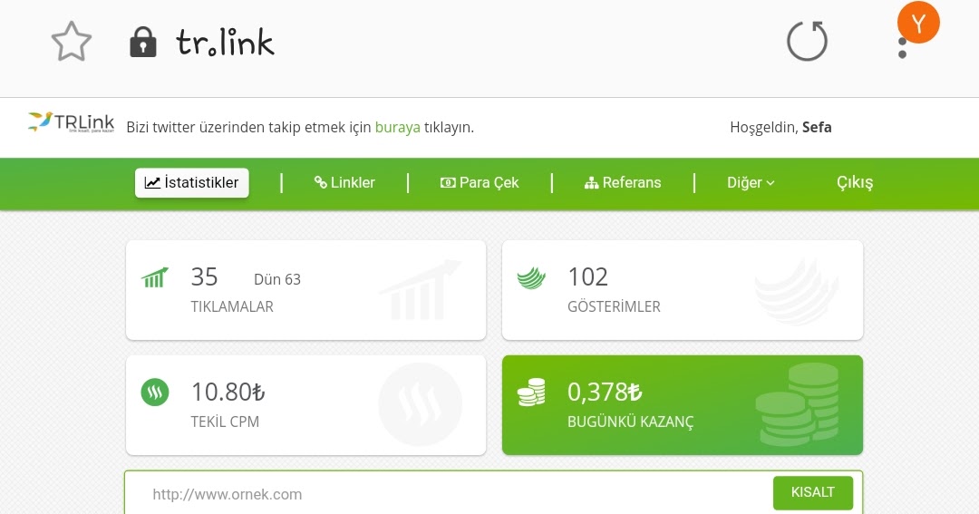 Tr.link bc.vc link.tl link kısaltarak para kazanma