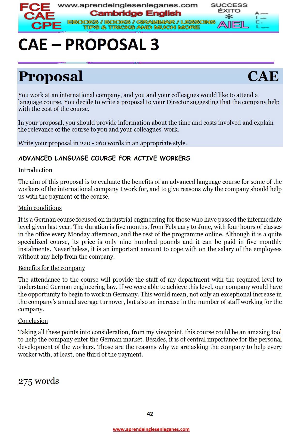 Formal Letter Cae - Formal Letter