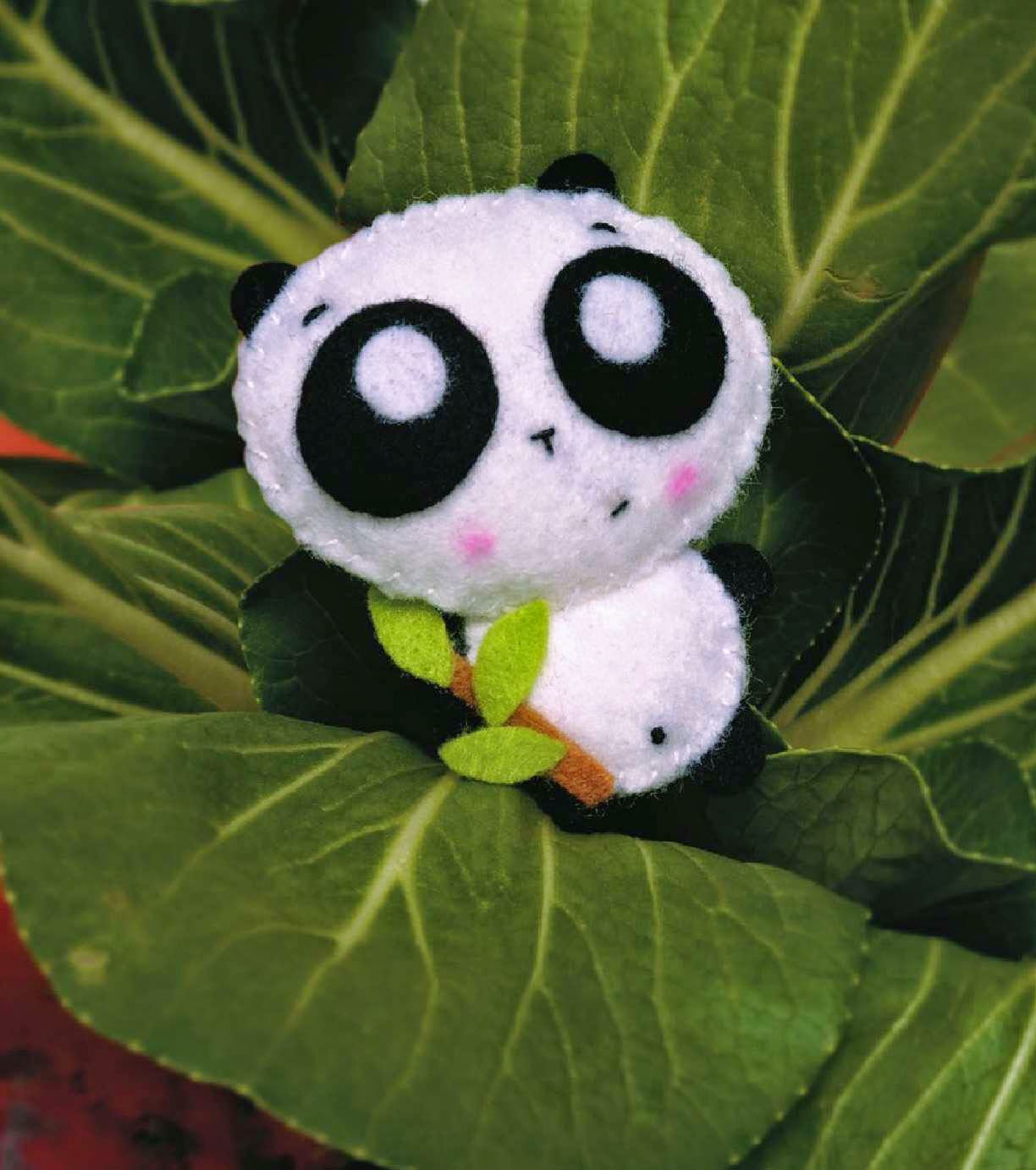 Free Japanese Craft Patterns: Panda Bear Free Felt Sewing Pattern Download