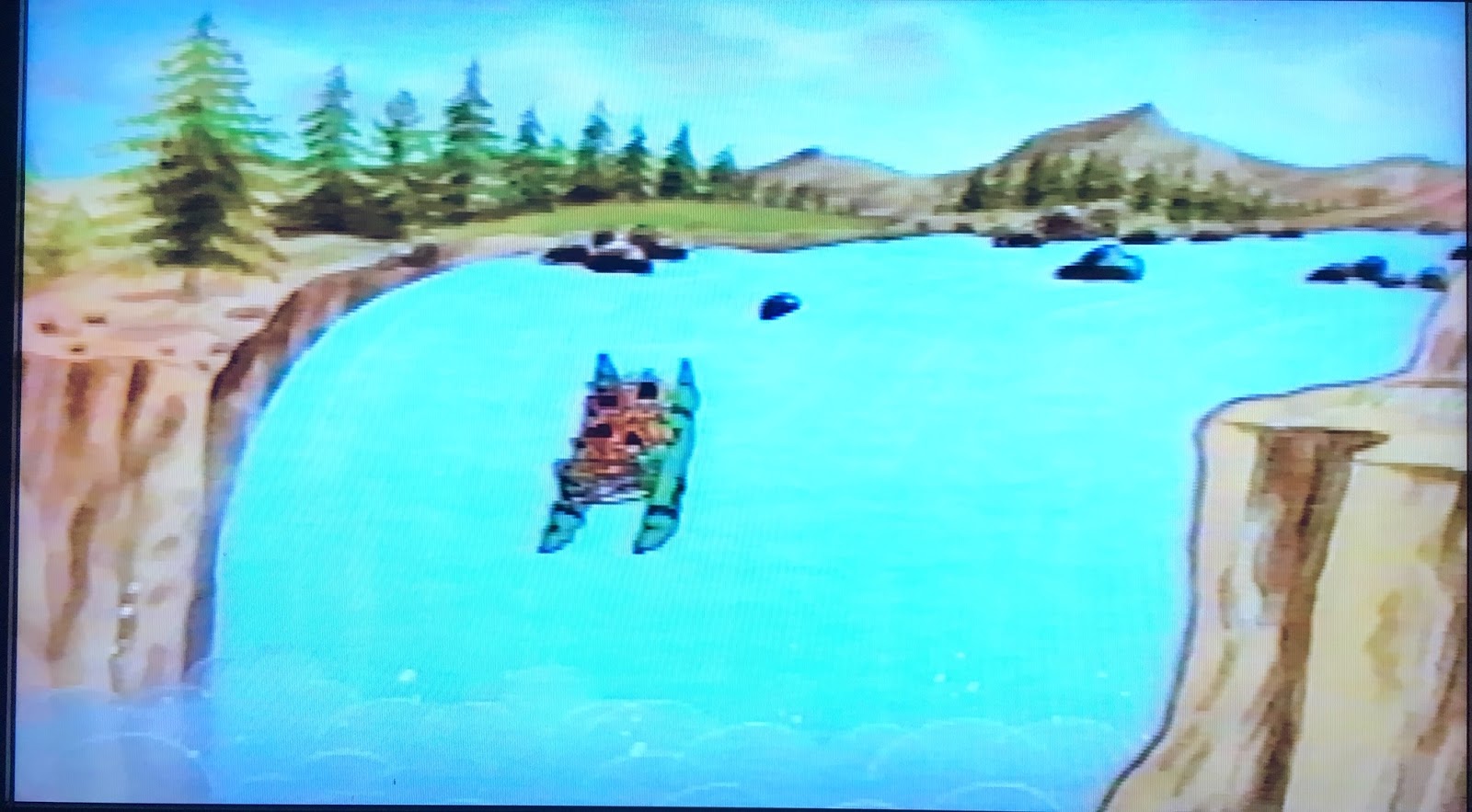 Waterfall in Race for your Life, Charlie Brown