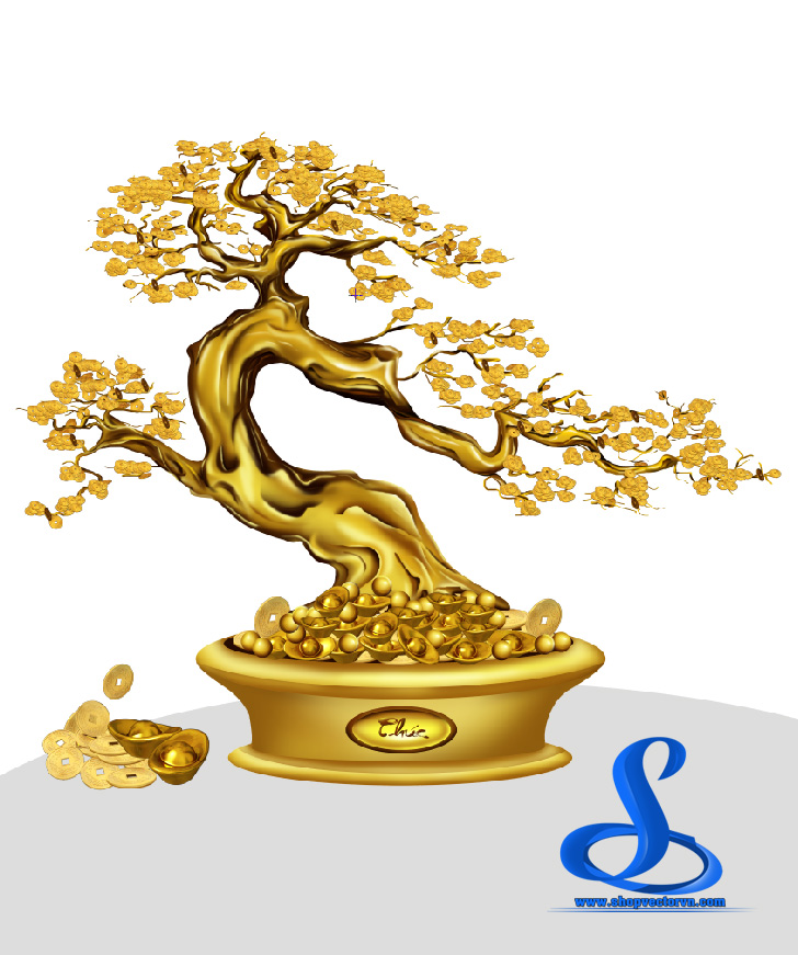 vector cây tài lộc - shopvectorvn
