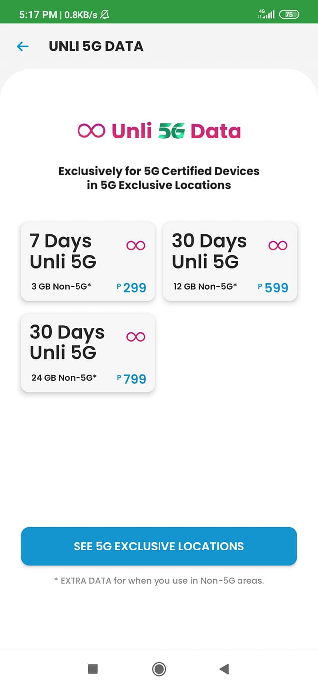 Smart UNLI 5G Promos - Unlimited 5G Data 99, 299, 599 and 799