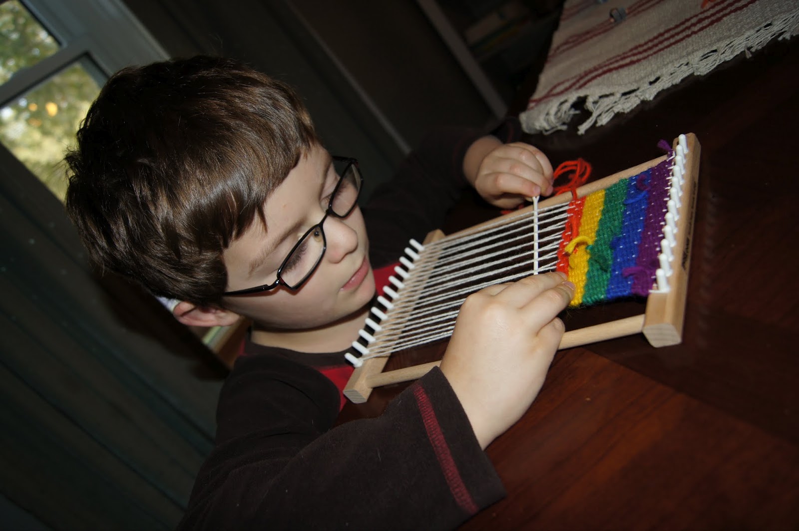 Weaving For Kids, Montessori Practical Life At Home Peg Loom Weaving ...