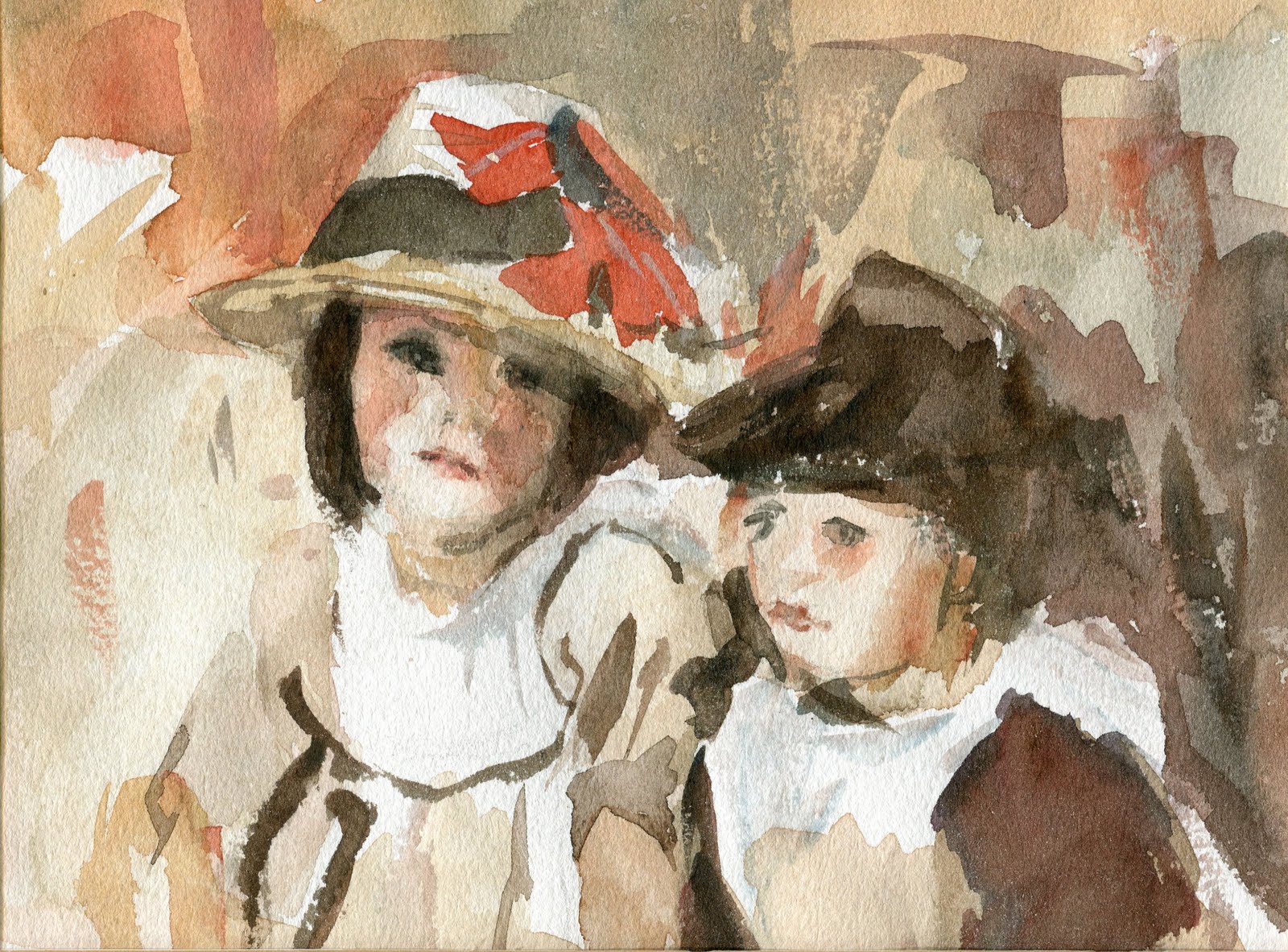 Lost In Montmartre Sargent Copies In Watercolor lost-in-montmartre-sargent-copies-in-watercolor