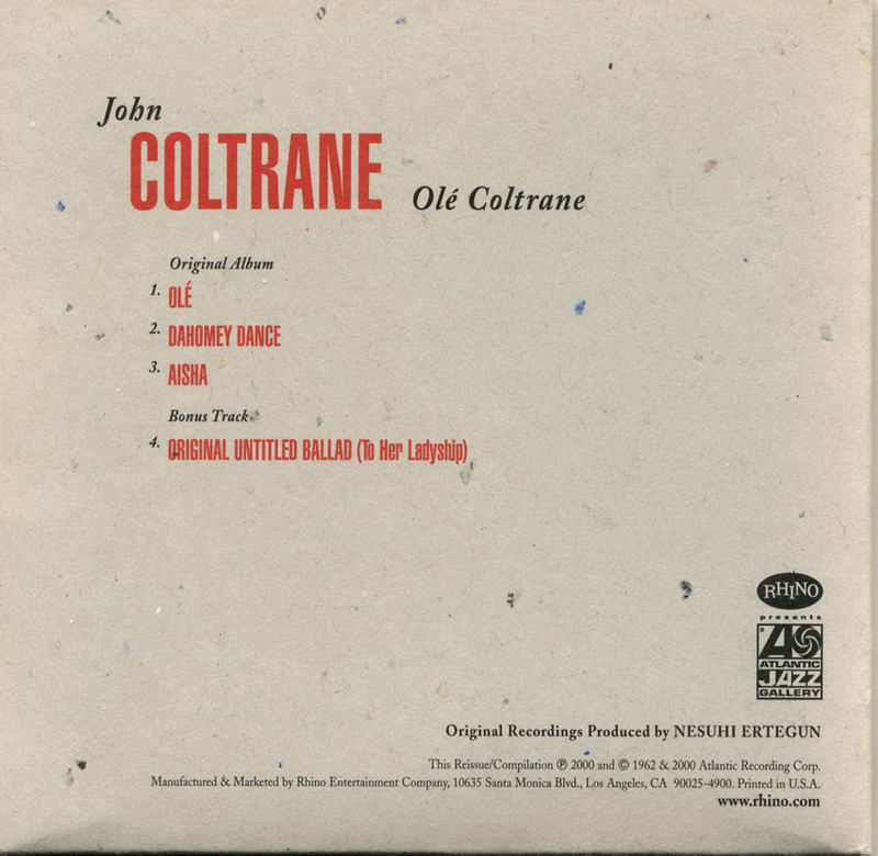 ENTRE MUSICA: JOHN COLTRANE - Olé Coltrane