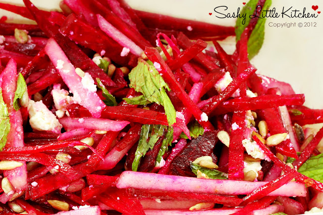 Jamie Oliver Crunchy Raw Beetroot Salad with Feta & Pear - Bali Food ...