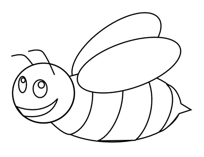 Dibujos para imprimir y colorear pintar imagenes para niños: Abeja para ...