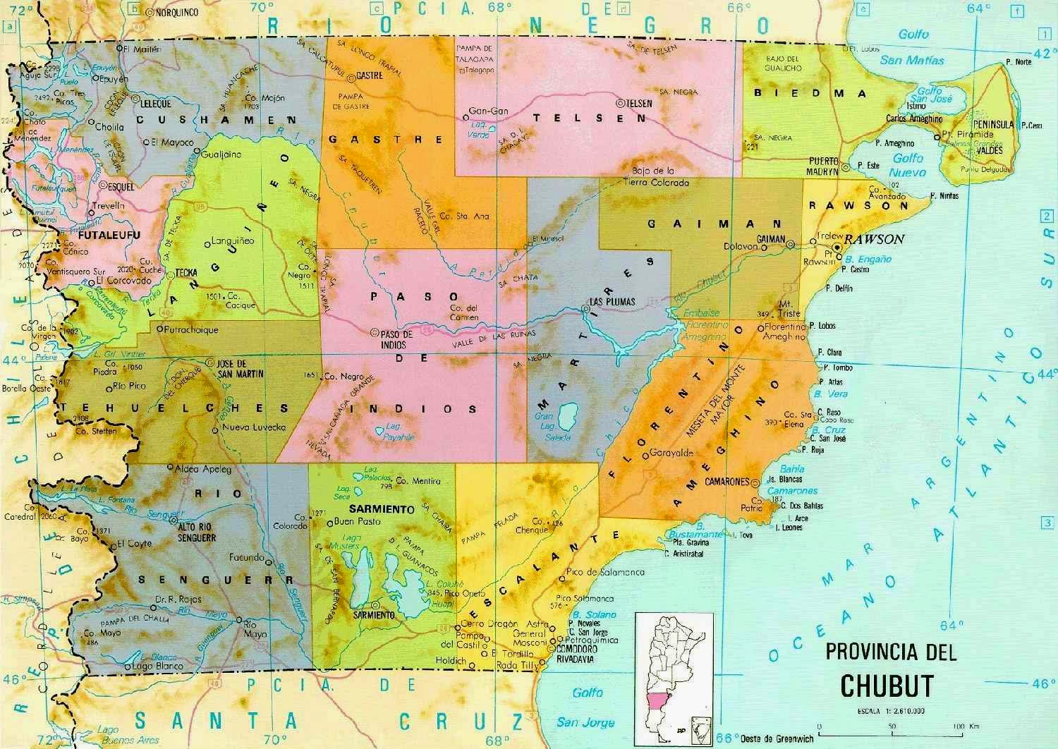 La organización administrativa de Chubut a través de los años