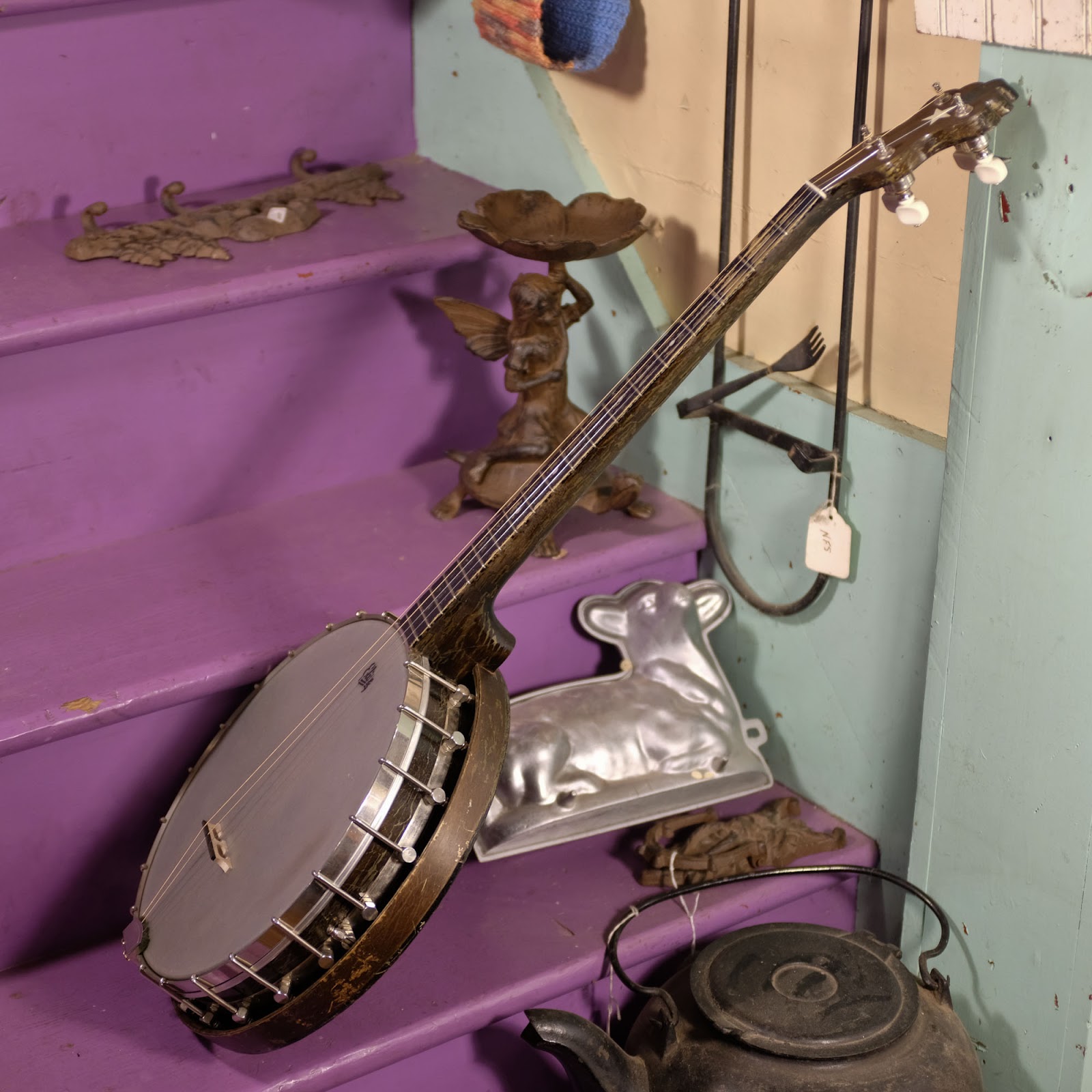 1920s Lange "Banner Blue" Resonator Tenor Banjo