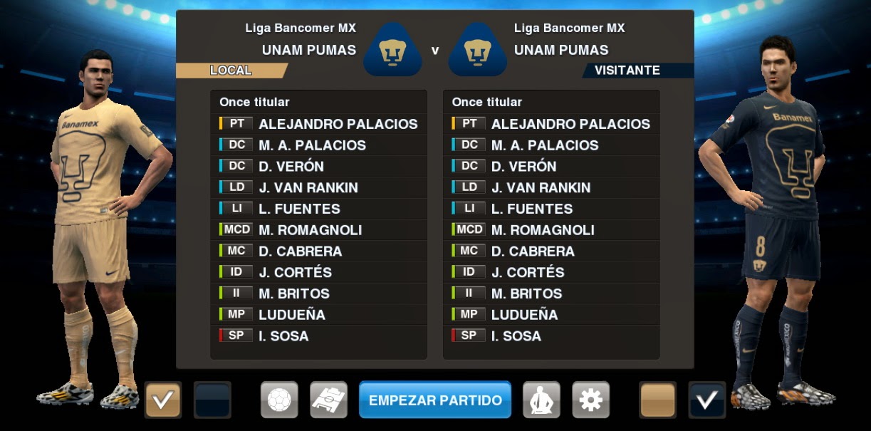 pes-modif: PES 2013 Pumas UNAM 2014-2015 Kits by BK-201