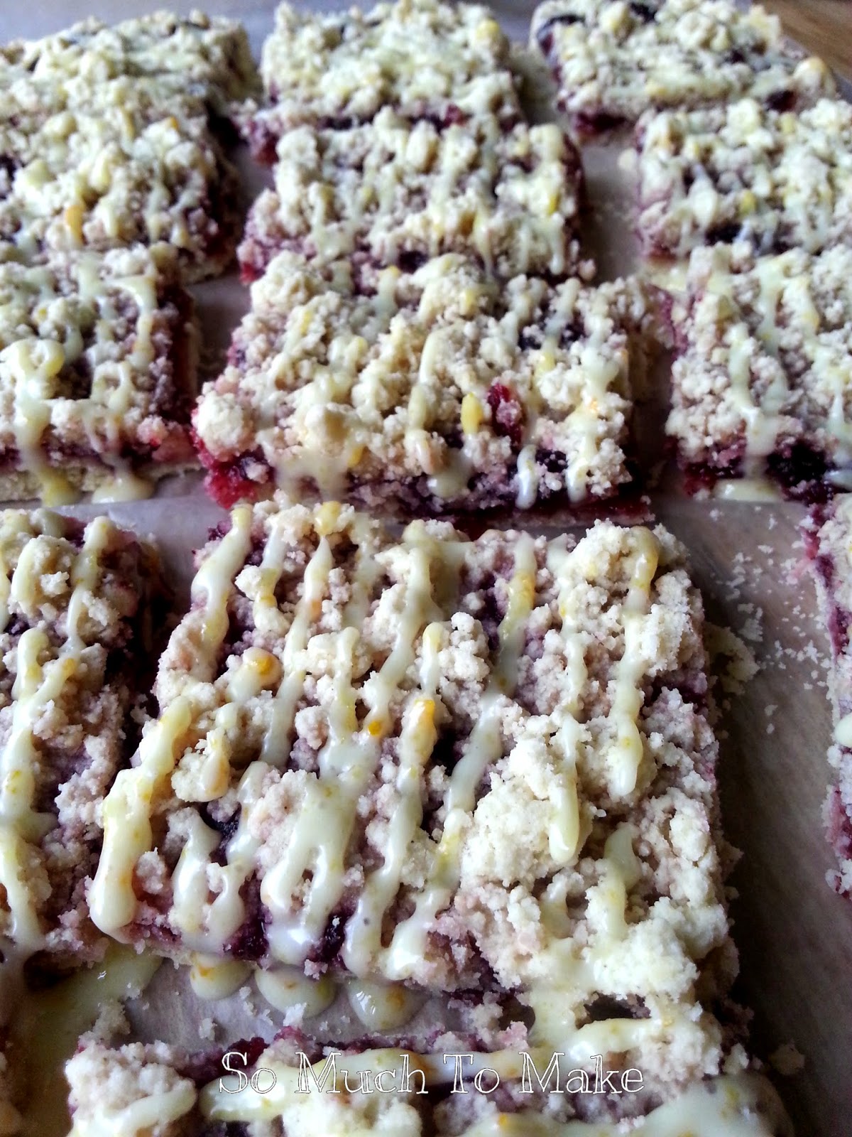 Gluten Free Cranberry Bars with Orange Drizzle | So Much To Make