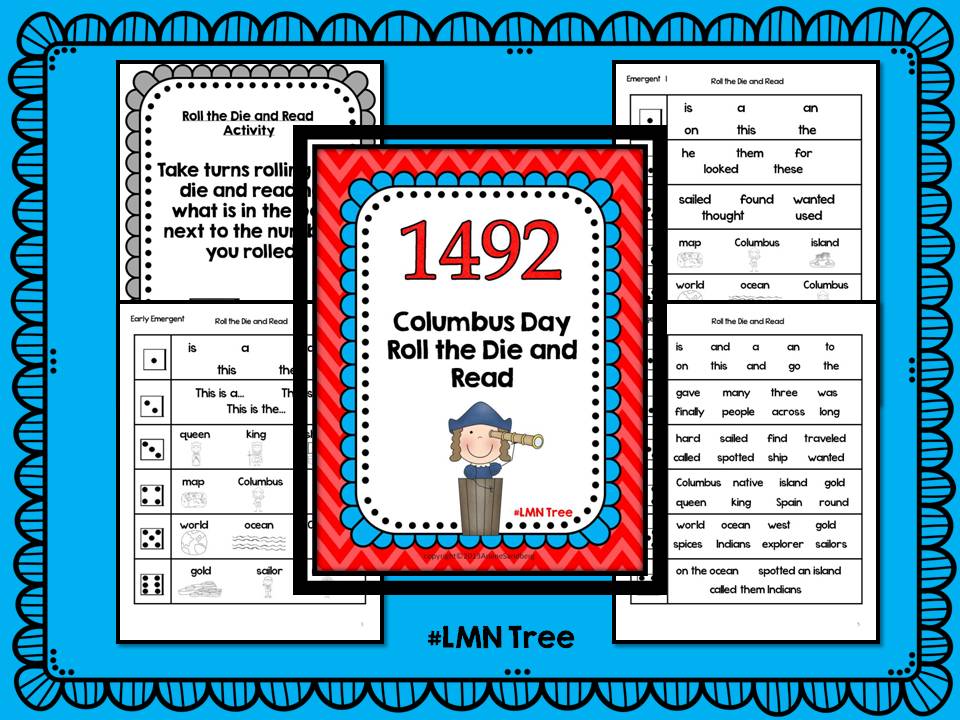 Columbus Day "Roll the Die and Read" Activity Packet | Classroom ...