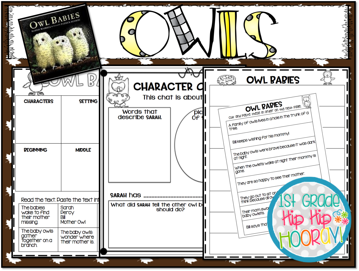 1st Grade Hip Hip Hooray!: Owls...Informational Text, Literature, and ...