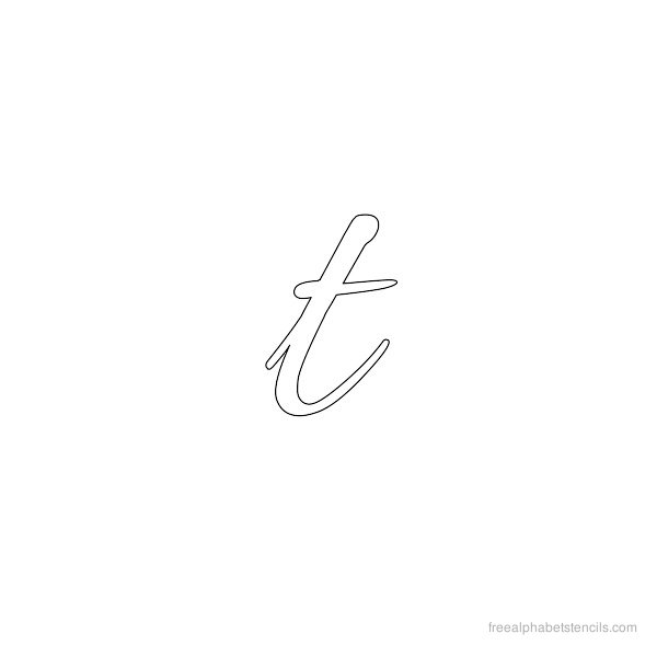 Cursive Bubble Letters T - Birthday Letter