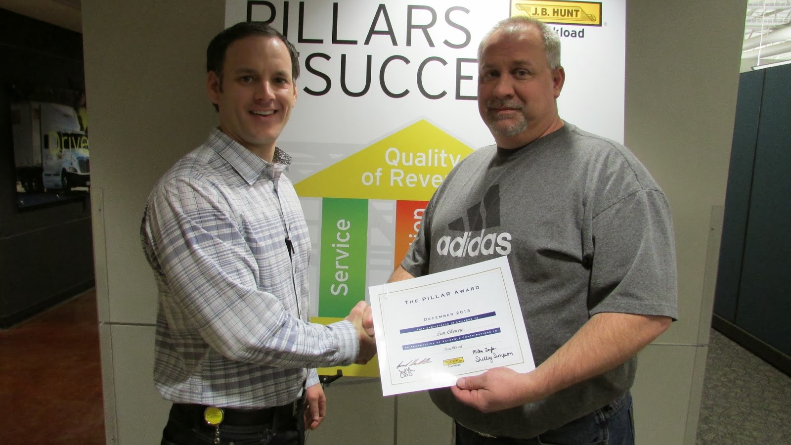 J.B. Hunt Truck Talk: Pillars Award Winner - Tim Cheney