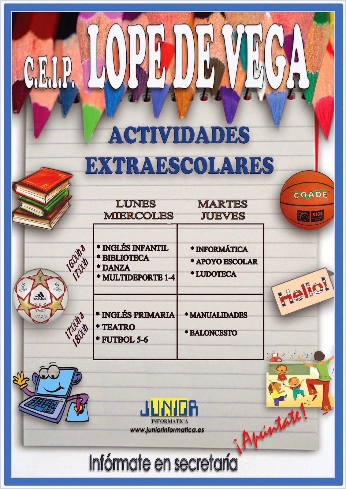CEIP LOPE DE VEGA (Almería): COMIENZO DE ACTIVIDADES EXTRAESCOLARES 1 ...