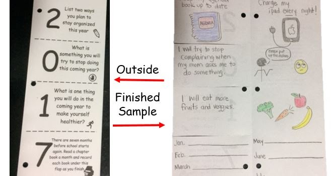 FREE - 2017 New Year Goal Foldable