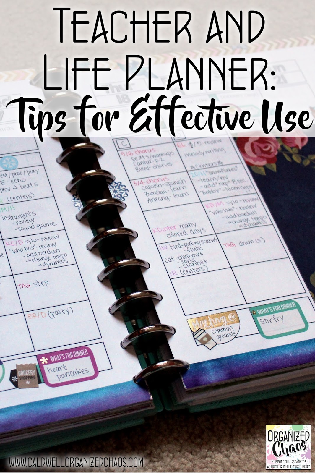 Teacher and Life Planner: Tips for Effective Use | Organized Chaos