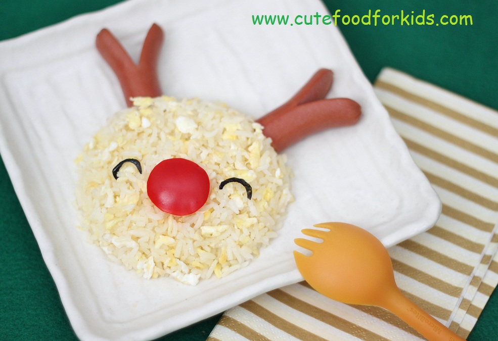 Cute Food For Kids?: Easy Christmas Lunch Idea- Rice Reindeer