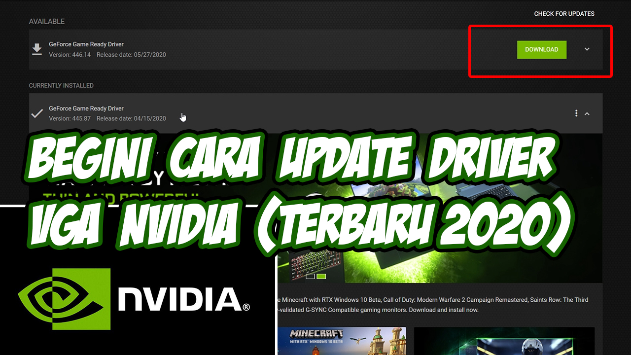 Begini Cara Update Driver VGA NVIDIA dengan NVIDIA Geforce Experience ...