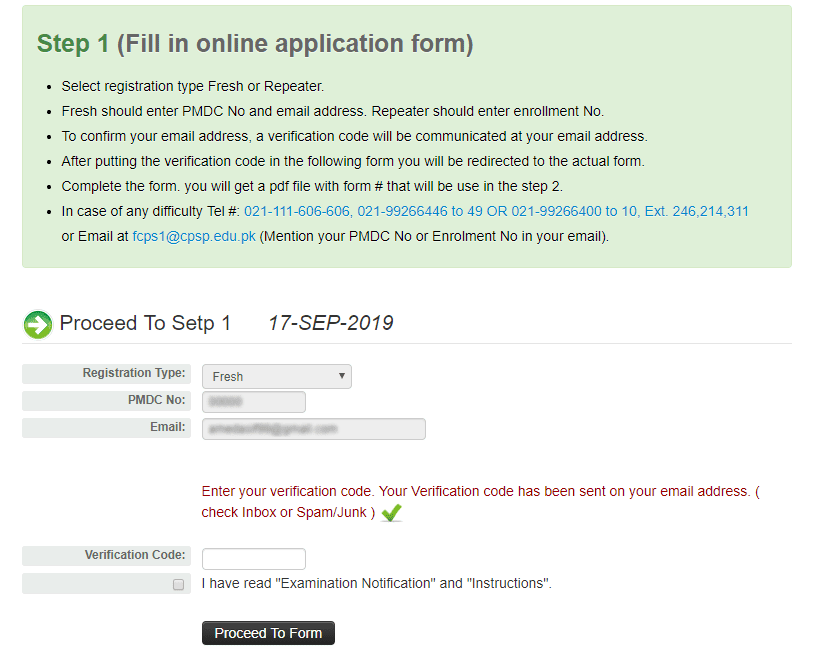 How to Apply for FCPS Part 1 Exam - Etest And Admission