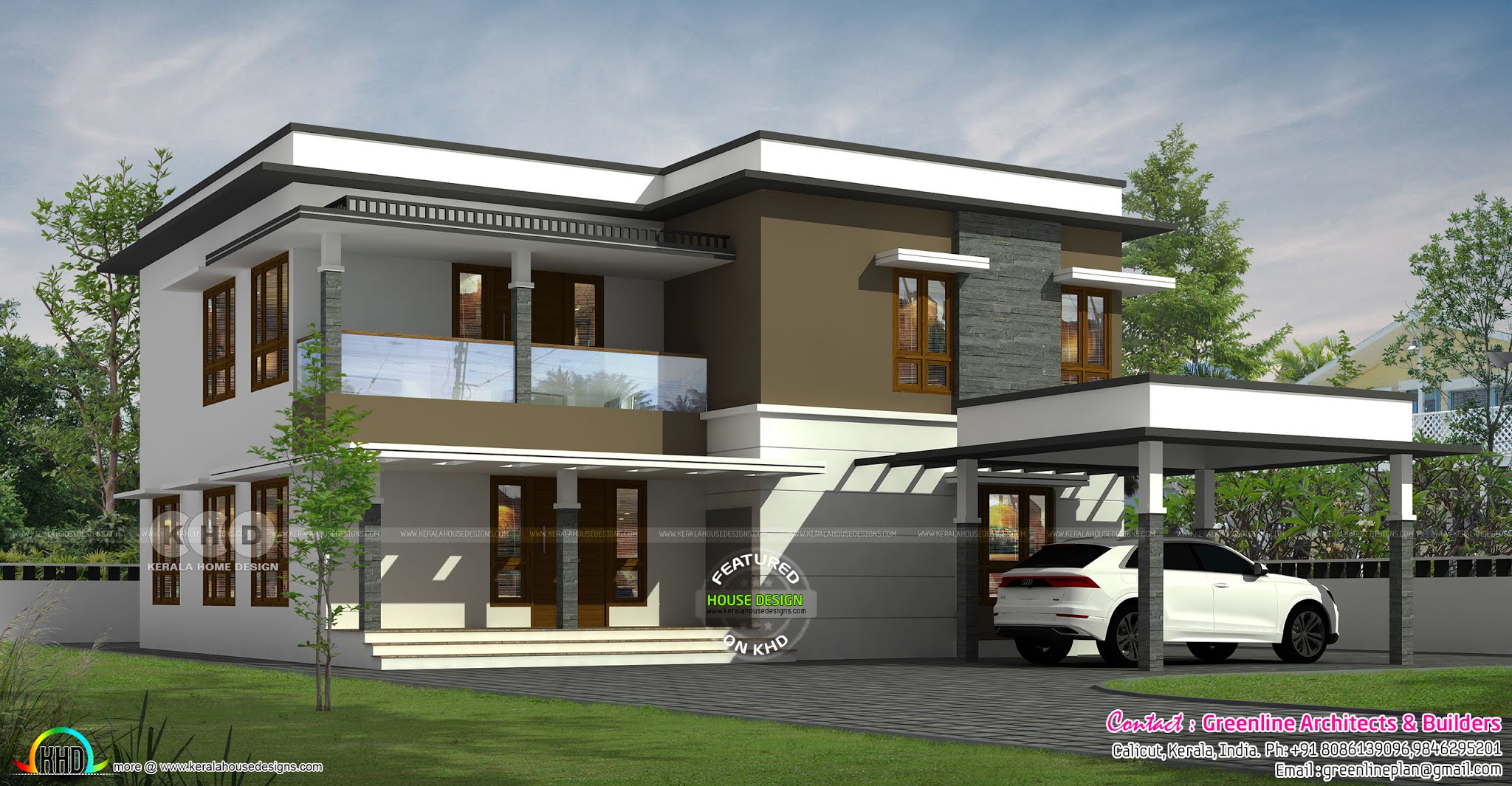 Simple style box model contemporary home - Kerala Home Design and Floor ...