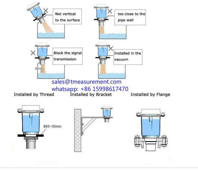 How to install the ultrasonic level transmitter